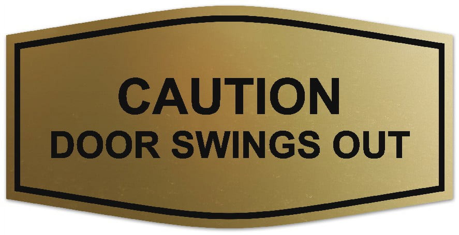 Signs ByLITA Fancy Caution Door Swings Out Sign - Laser-Engraved ...