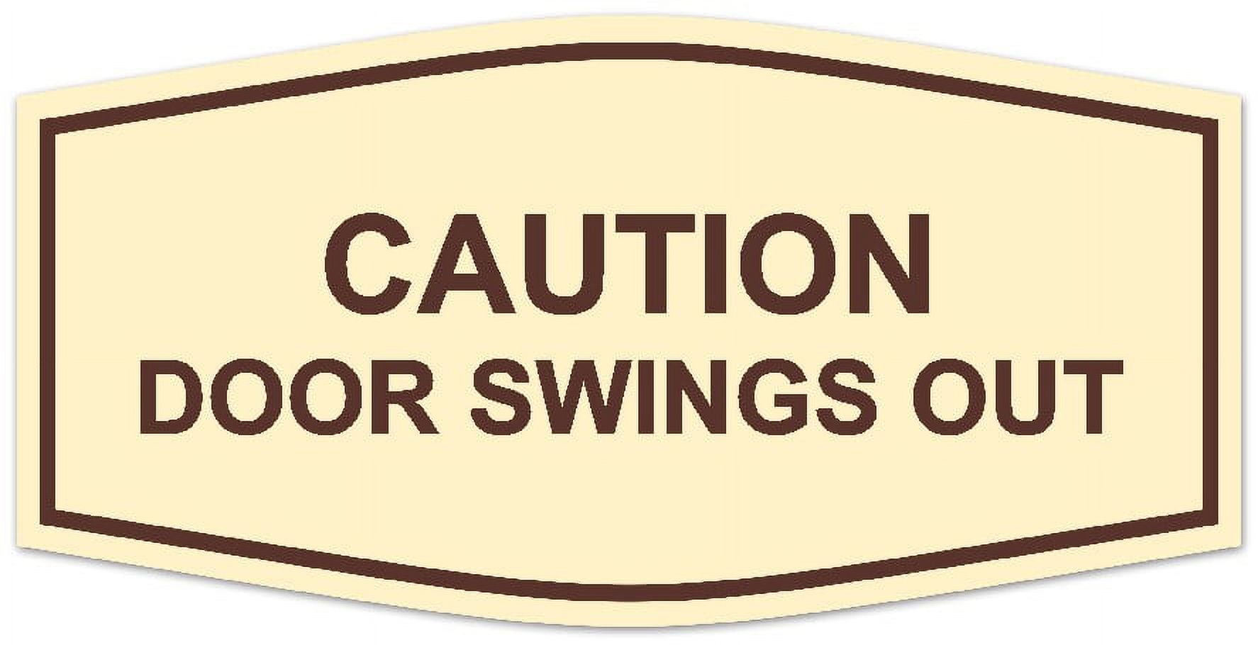 Signs ByLITA Fancy Caution Door Swings Out Sign - Laser-Engraved ...