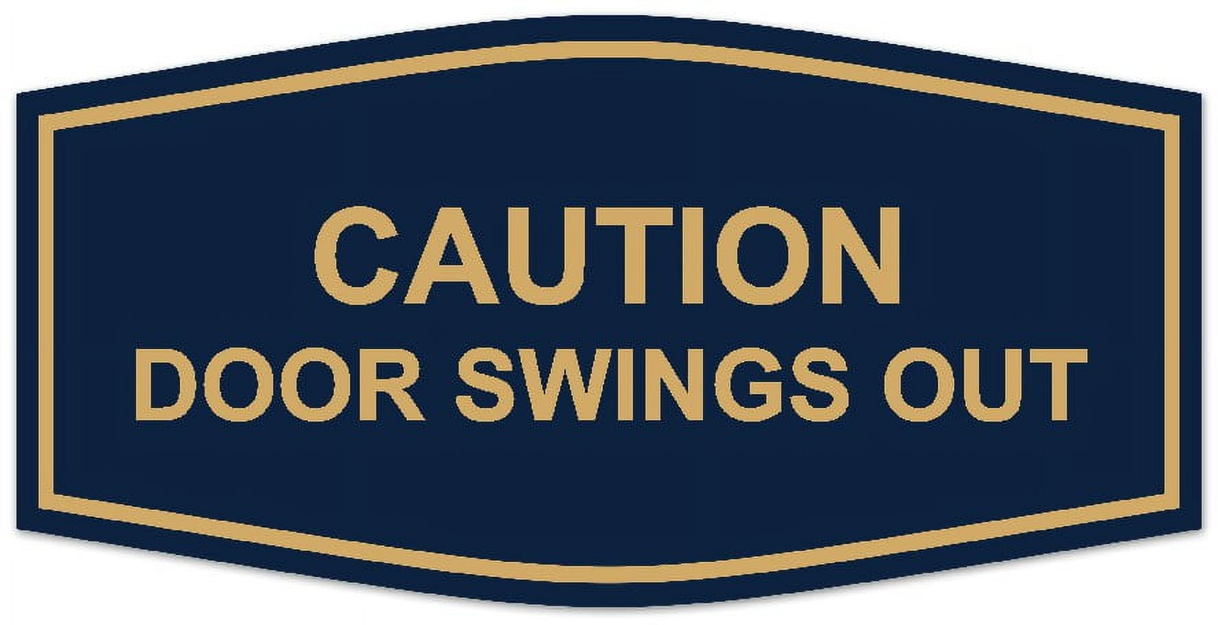 Signs ByLITA Fancy Caution Door Swings Out Sign - Laser-Engraved ...