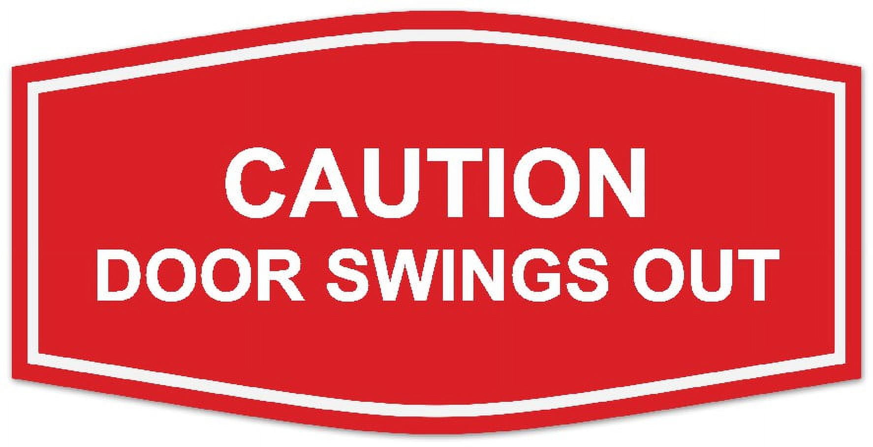 Signs ByLITA Fancy Caution Door Swings Out Sign - Laser-Engraved ...