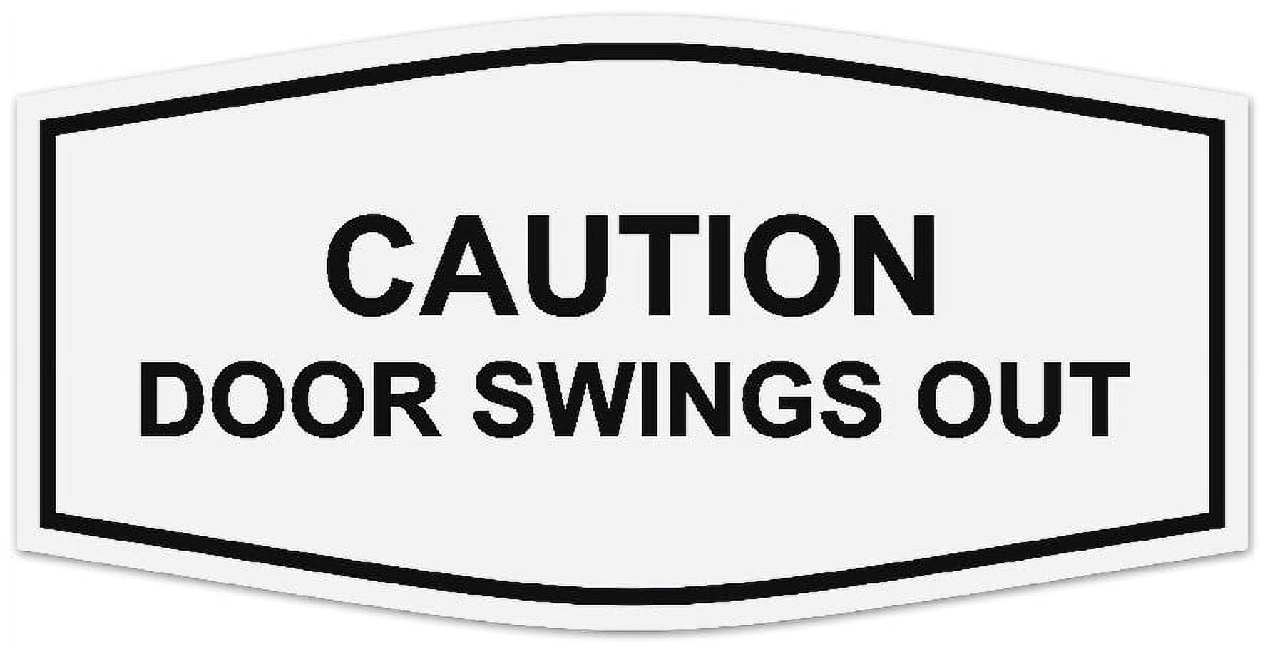 Signs ByLITA Fancy Caution Door Swings Out Sign - Laser-Engraved ...