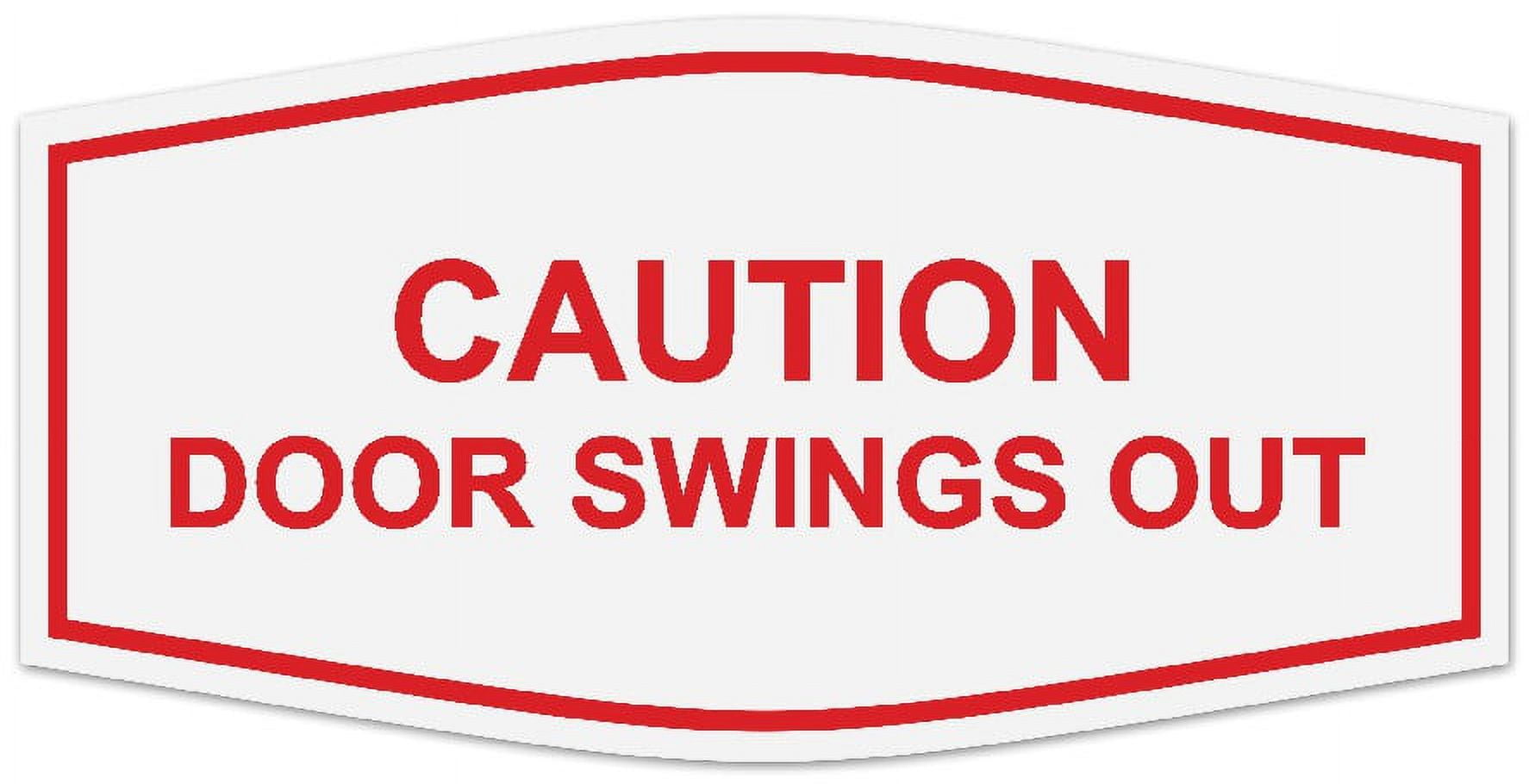 Signs ByLITA Fancy Caution Door Swings Out Sign - Laser-Engraved ...