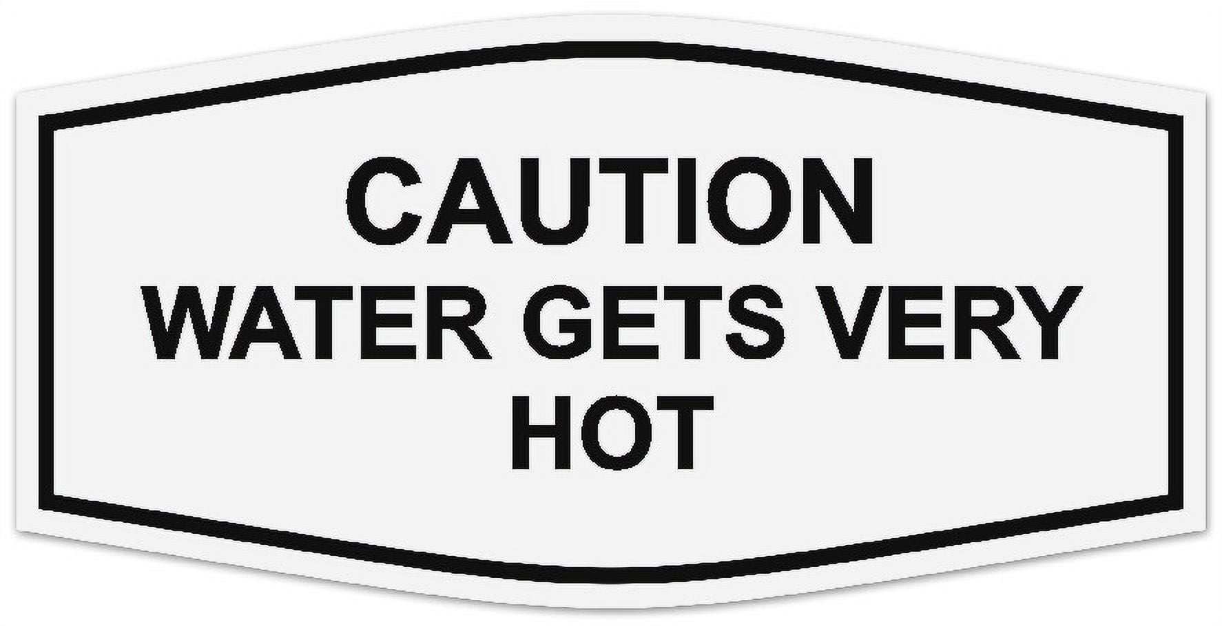 Signs ByLITA Fancy Caution Water Gets Very Hot Sign - Laser-Engraved ...