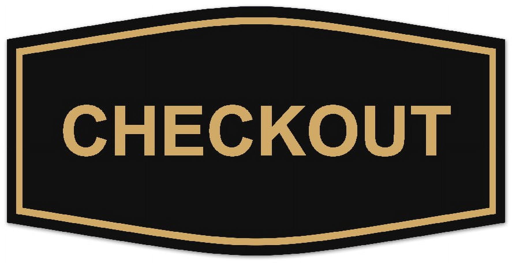 Signs ByLITA Fancy Checkout Sign - Laser-Engraved Lettering | Durable ...