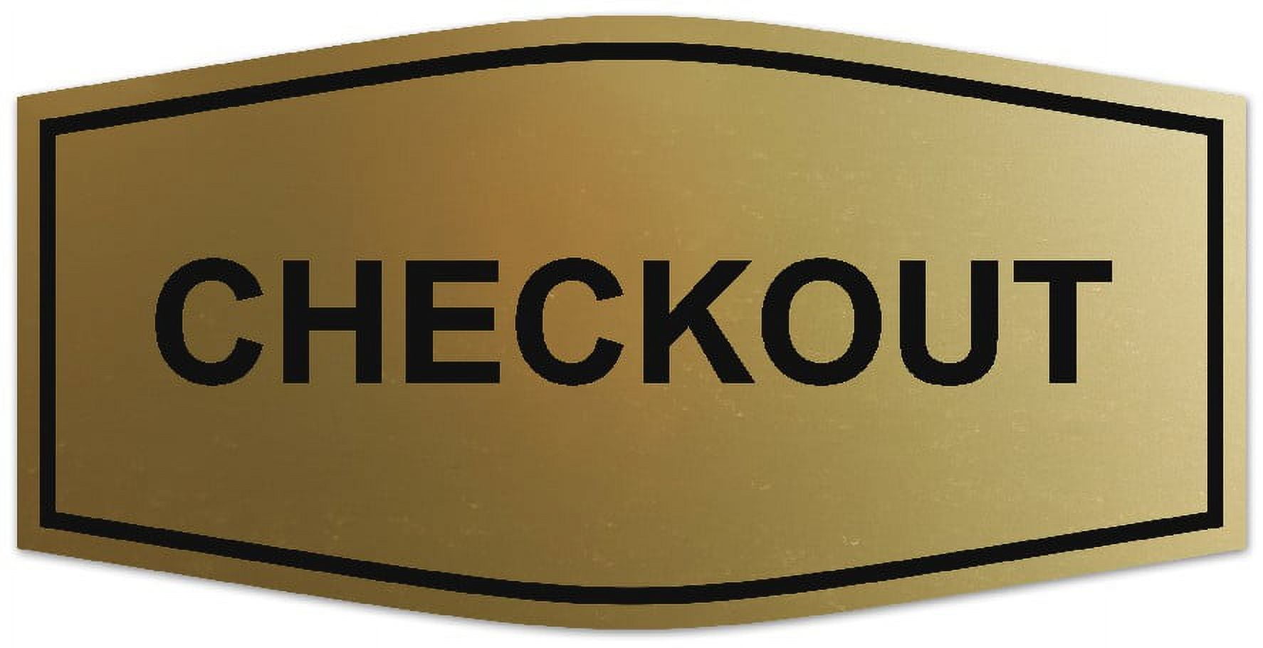 Signs ByLITA Fancy Checkout Sign - Laser-Engraved Lettering | Durable ...