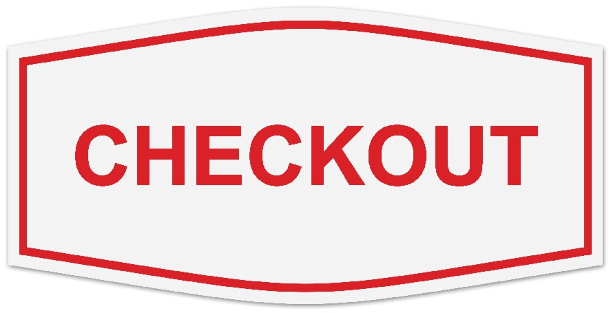 Signs ByLITA Fancy Checkout Sign - Laser-Engraved Lettering | Durable ...