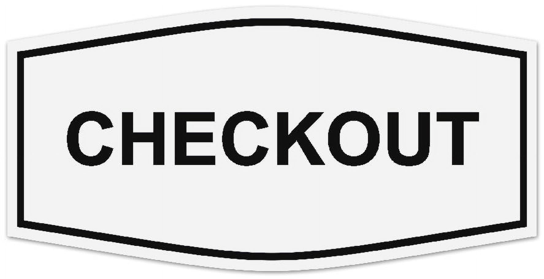 Signs ByLITA Fancy Checkout Sign - Laser-Engraved Lettering | Durable ...