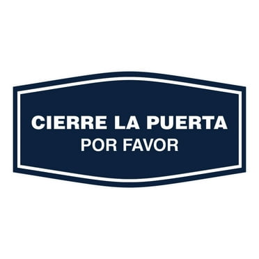 Signs ByLITA Circle Por favor Mantenga La Puerta Cerrada Sign (Black ...