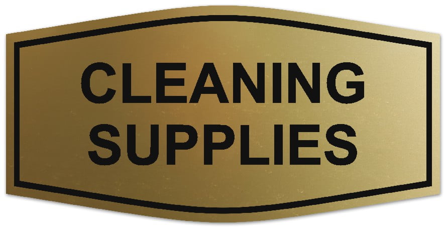 Signs ByLITA Fancy Cleaning Supplies Sign - Laser-Engraved Lettering ...