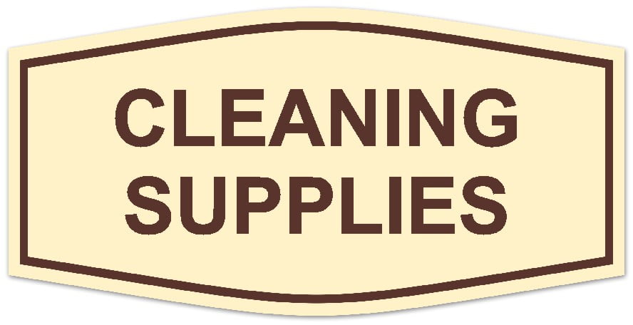Signs ByLITA Fancy Cleaning Supplies Sign - Laser-Engraved Lettering ...