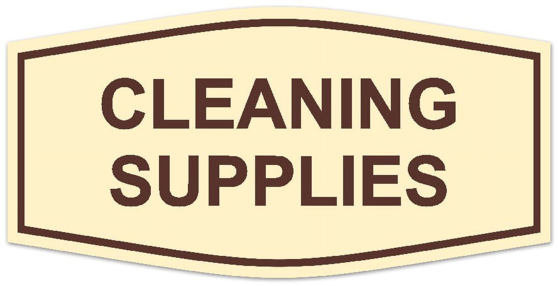 Signs ByLITA Fancy Cleaning Supplies Sign - Laser-Engraved Lettering ...
