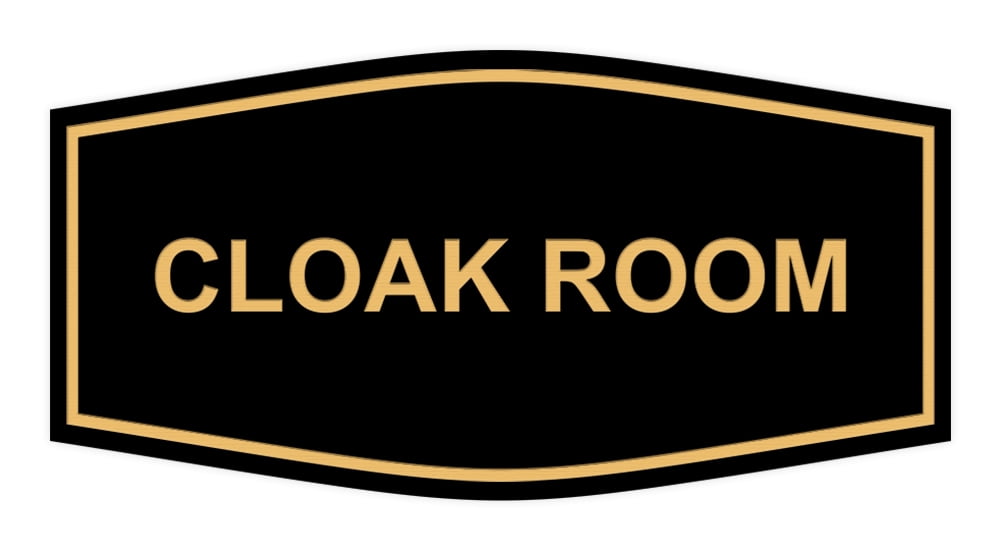 Signs ByLITA Fancy Cloak Room Sign (Black /Gold) - Small - Walmart ...