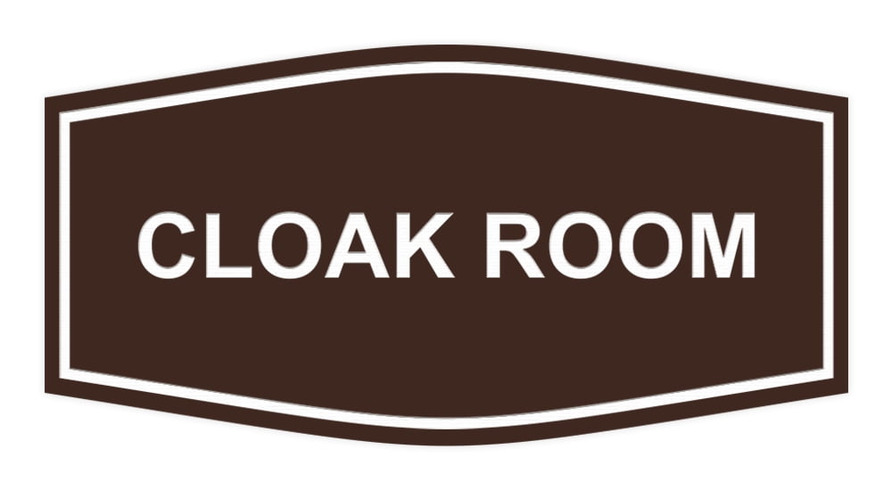 Signs ByLITA Fancy Cloak Room Sign (Dark Brown) - Large - Walmart.com