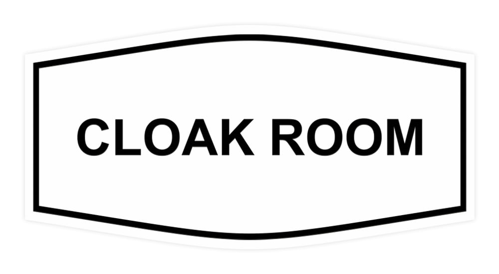 Signs ByLITA Fancy Cloak Room Sign (White) - Small - Walmart.com