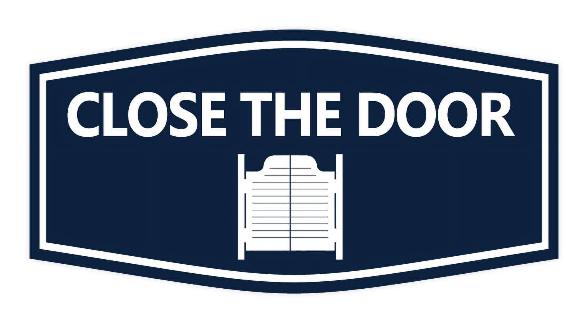 Signs ByLITA Fancy Close the Door, Horses Plastic Sign (Navy Blue ...