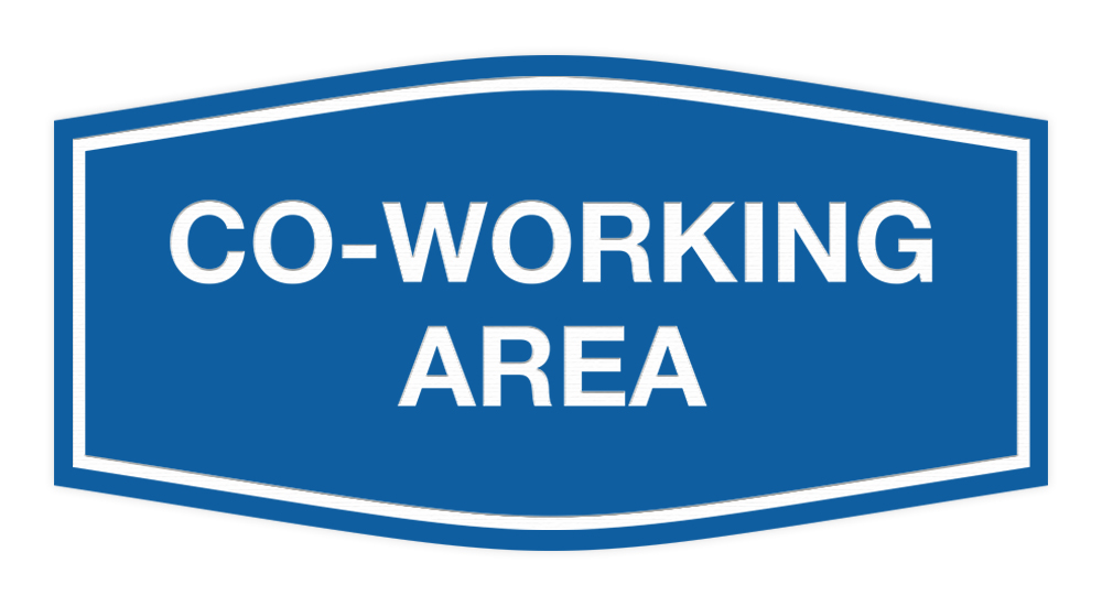 Signs ByLITA Fancy Co-Working Area Sign (Blue) - Medium - Walmart.com