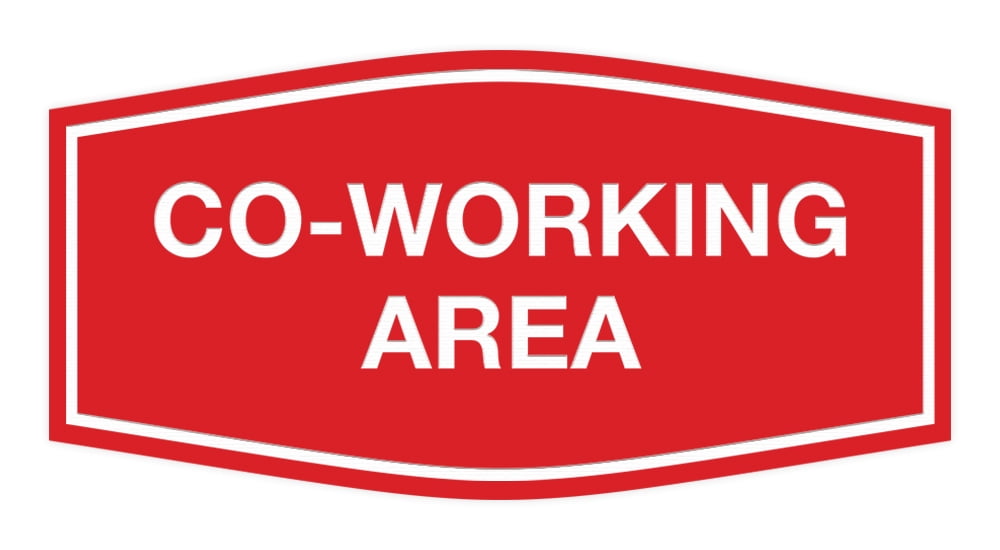Signs ByLITA Fancy Co-Working Area Sign (Red) - Large - Walmart ...