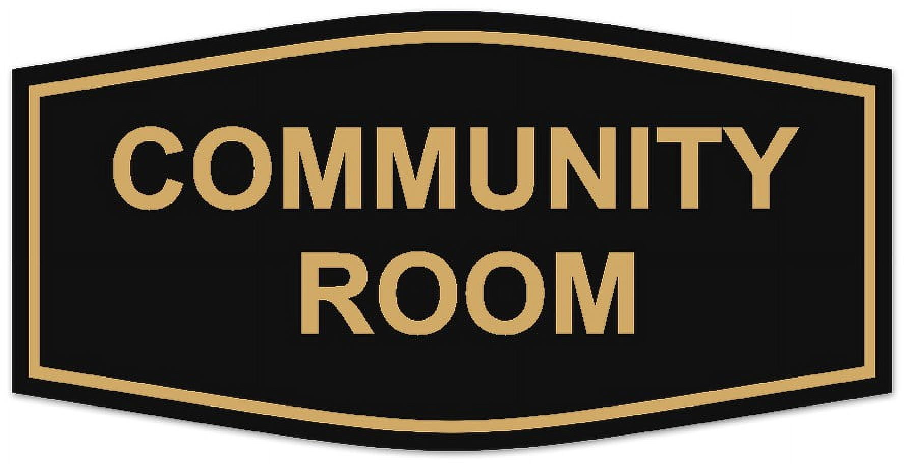 Signs ByLITA Fancy Community Room Sign - Laser-Engraved Lettering ...