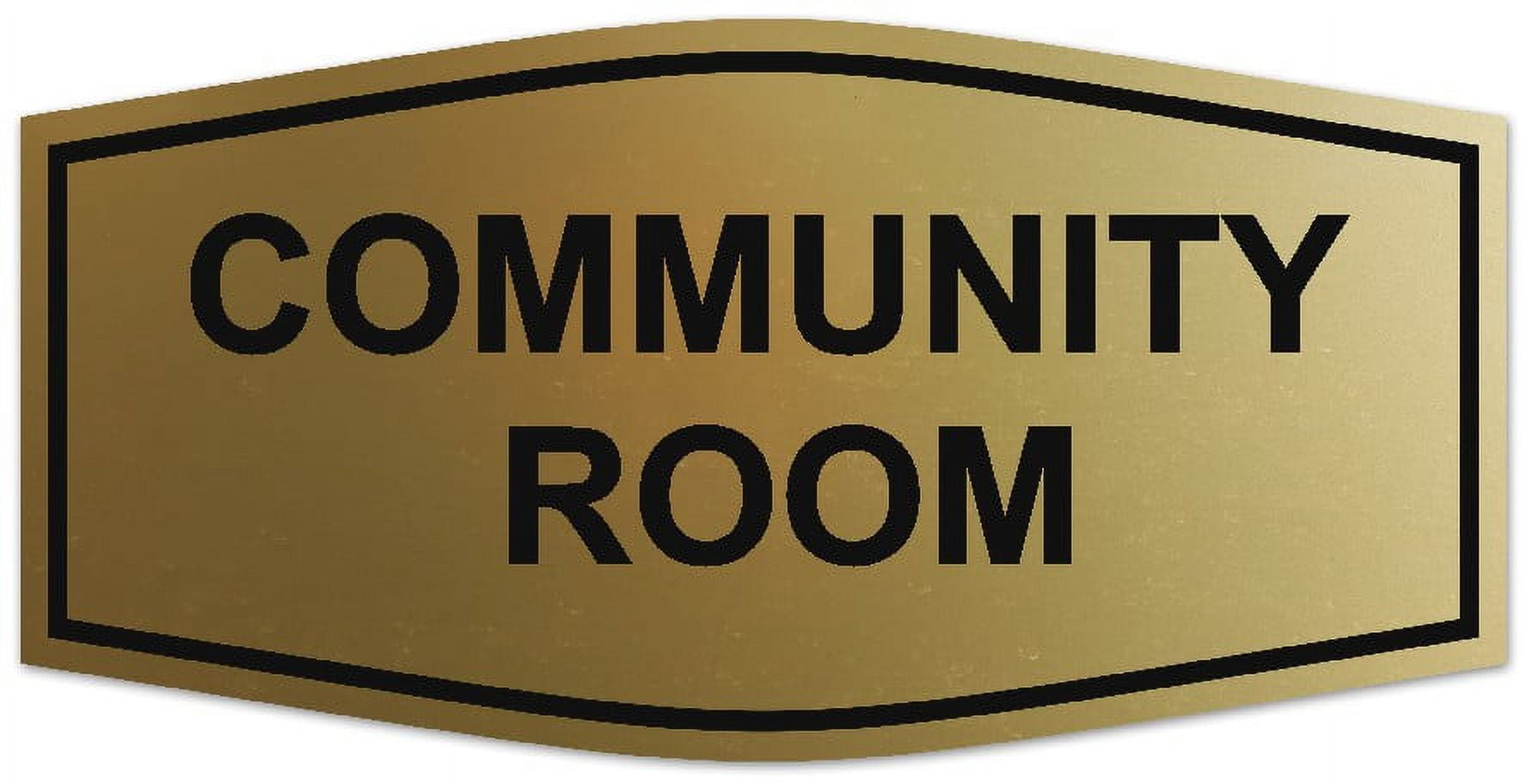 Signs ByLITA Fancy Community Room Sign - Laser-Engraved Lettering ...
