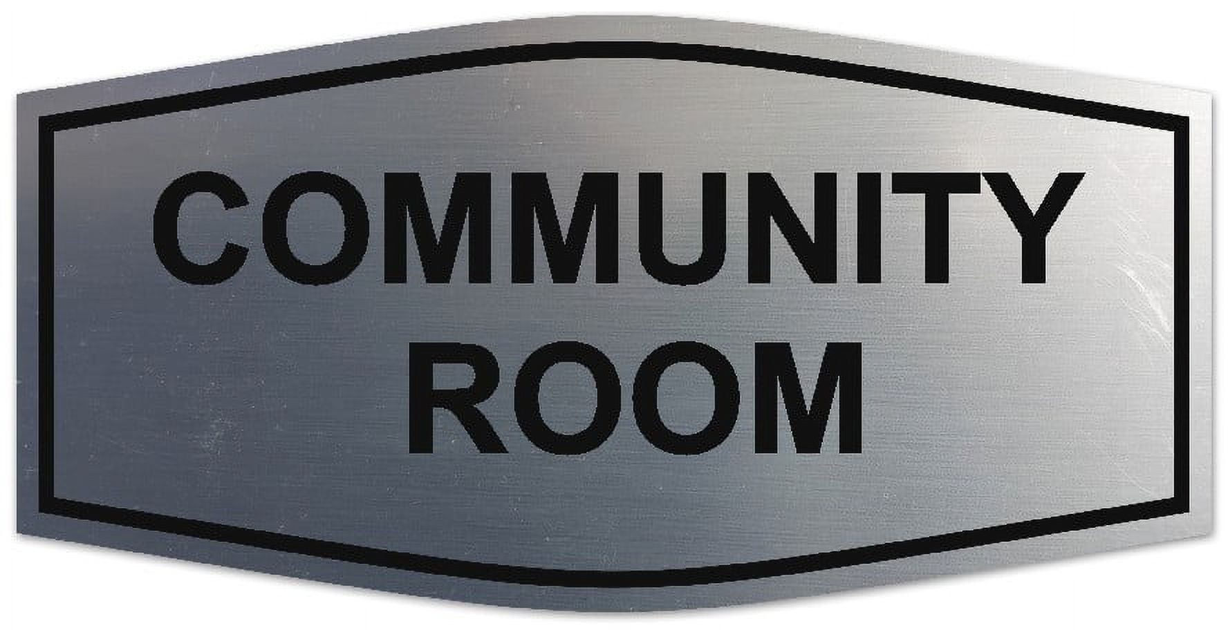Signs ByLITA Fancy Community Room Sign - Laser-Engraved Lettering ...