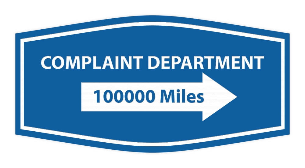 Signs ByLITA Fancy Complaint Dept. 100000 Miles Arrow Funny Office Sign ...