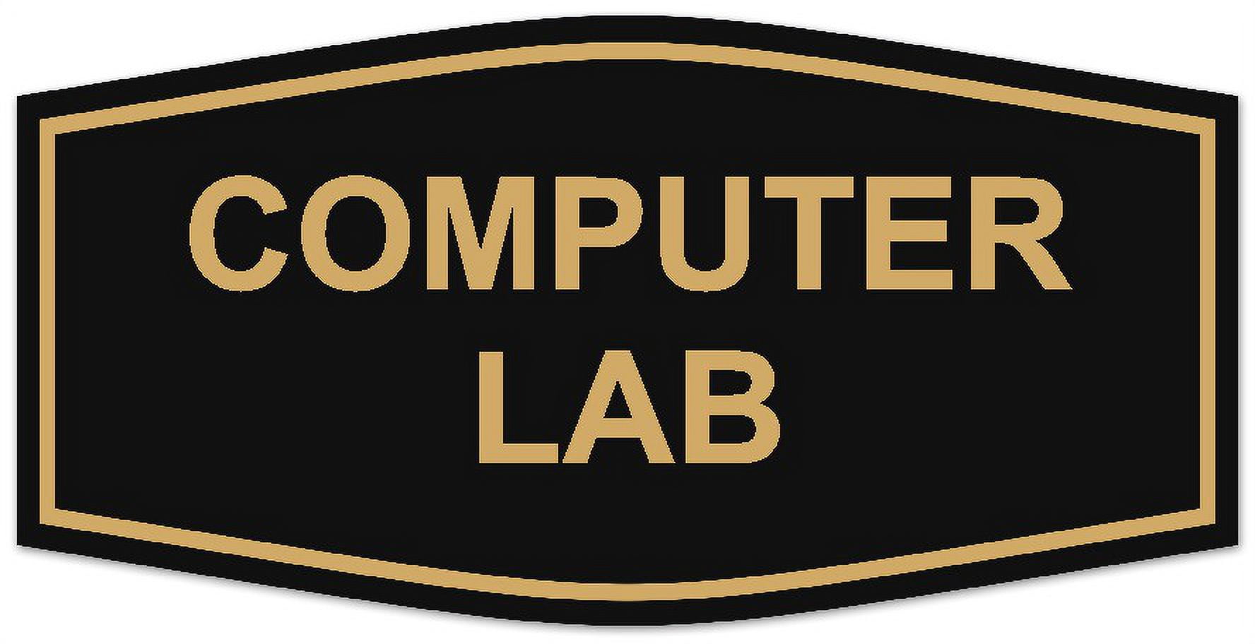 Signs ByLITA Fancy Computer Lab Sign - Laser-Engraved Lettering ...