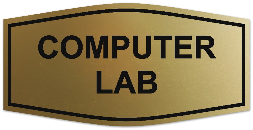 Signs ByLITA Fancy Computer Lab Sign - Laser-Engraved Lettering ...