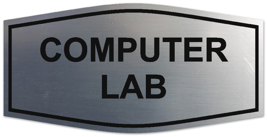 Signs ByLITA Fancy Computer Lab Sign - Laser-Engraved Lettering ...