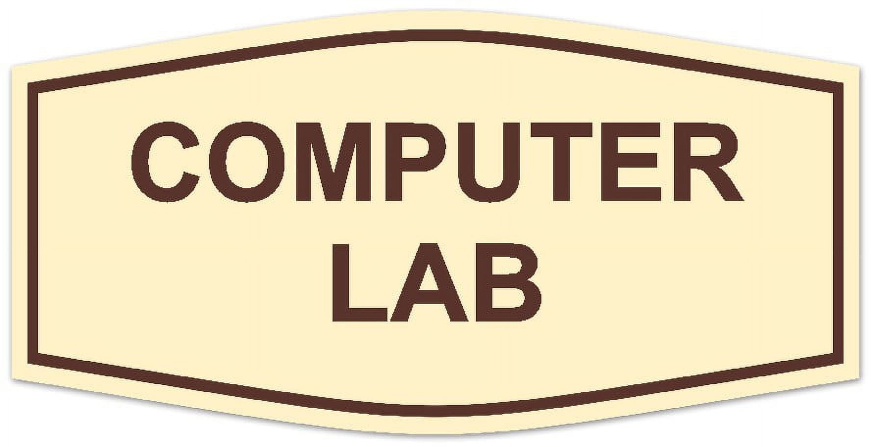 Signs ByLITA Fancy Computer Lab Sign - Laser-Engraved Lettering ...