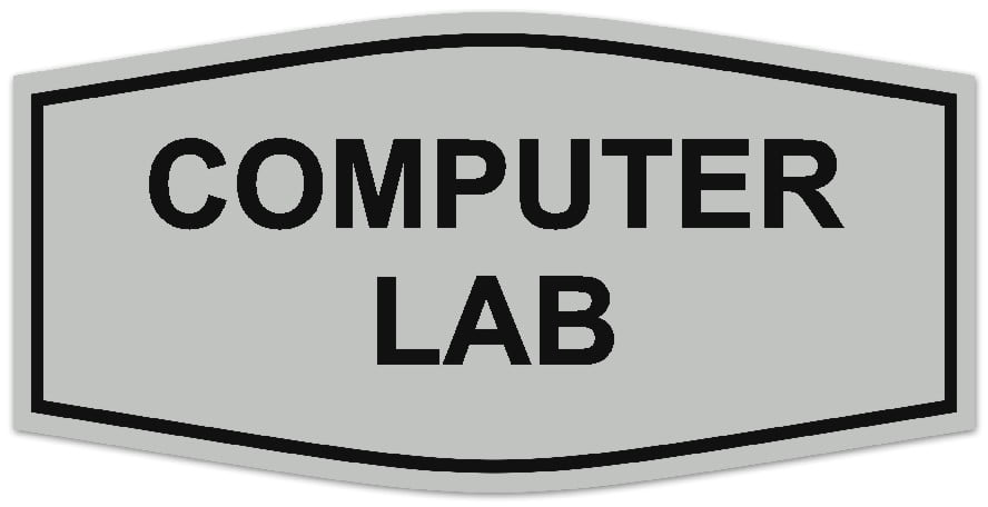 Signs ByLITA Fancy Computer Lab Sign - Laser-Engraved Lettering ...