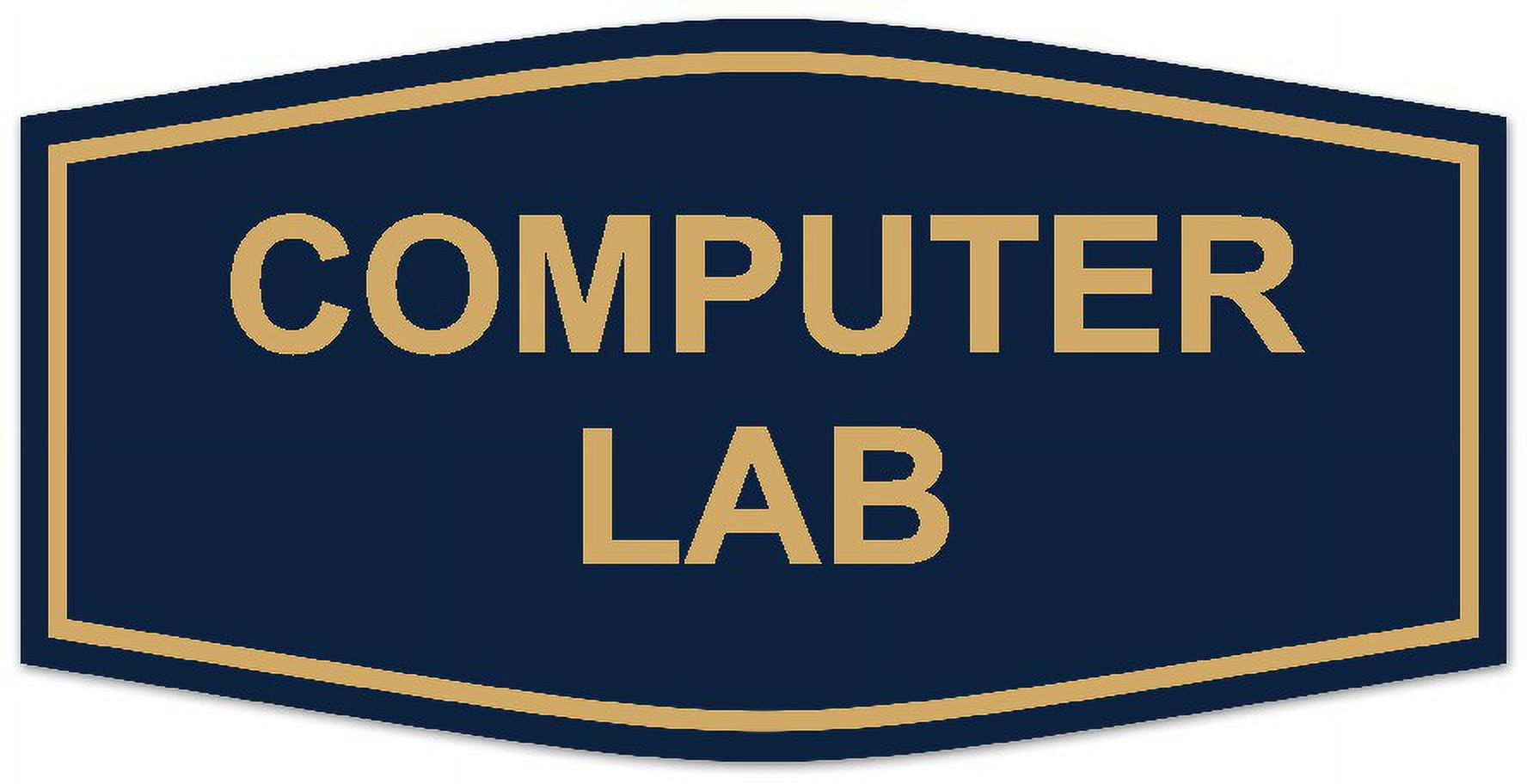 Signs ByLITA Fancy Computer Lab Sign - Laser-Engraved Lettering ...