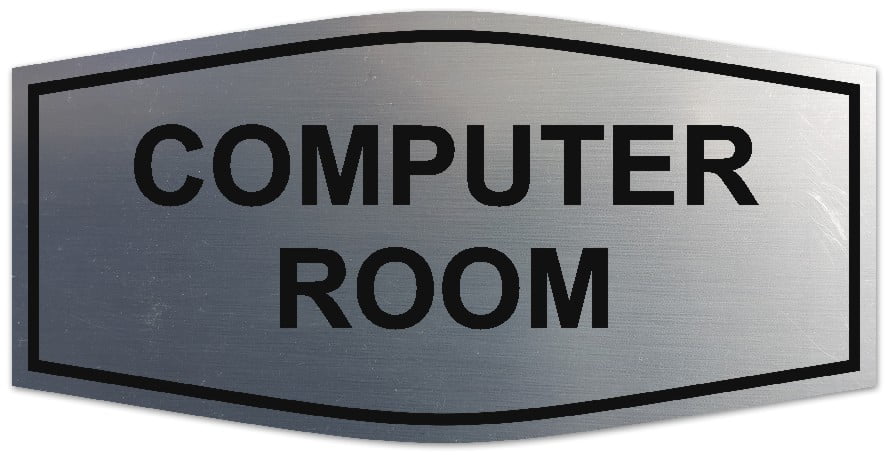 Signs ByLITA Fancy Computer Room Sign - Laser-Engraved Lettering ...