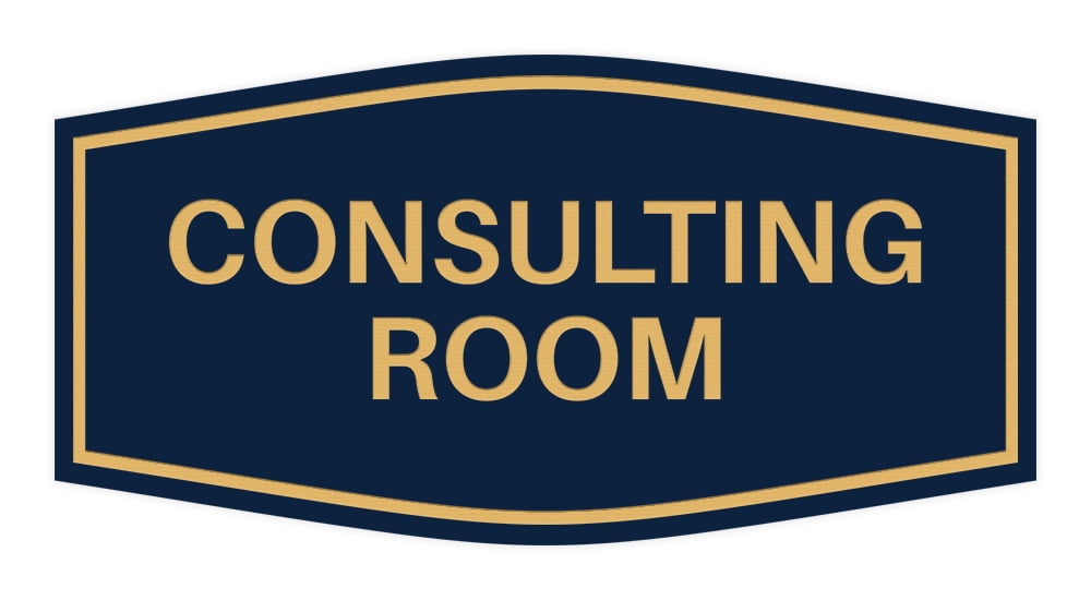 Signs ByLITA Fancy Consulting Room Sign (Navy Blue/Gold) - Medium ...