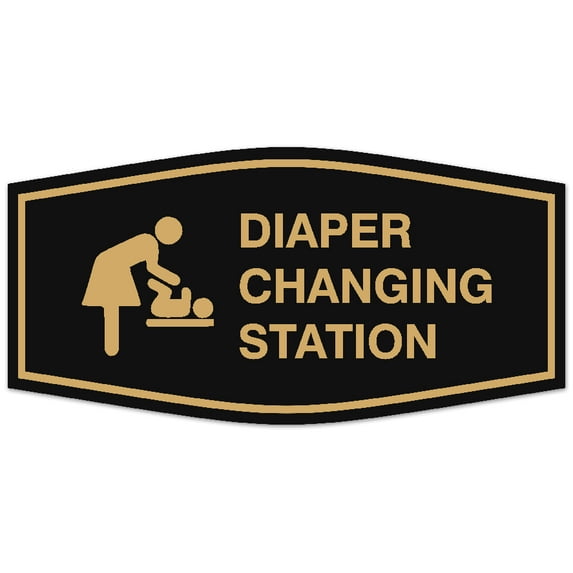 Signs ByLITA Fancy Diaper changing station Sign - Laser-Engraved ...