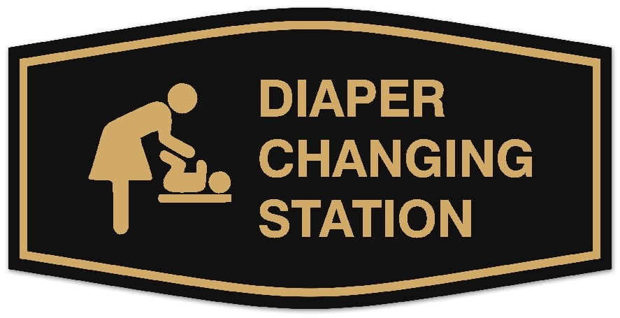 Signs ByLITA Fancy Diaper changing station Sign - Laser-Engraved ...