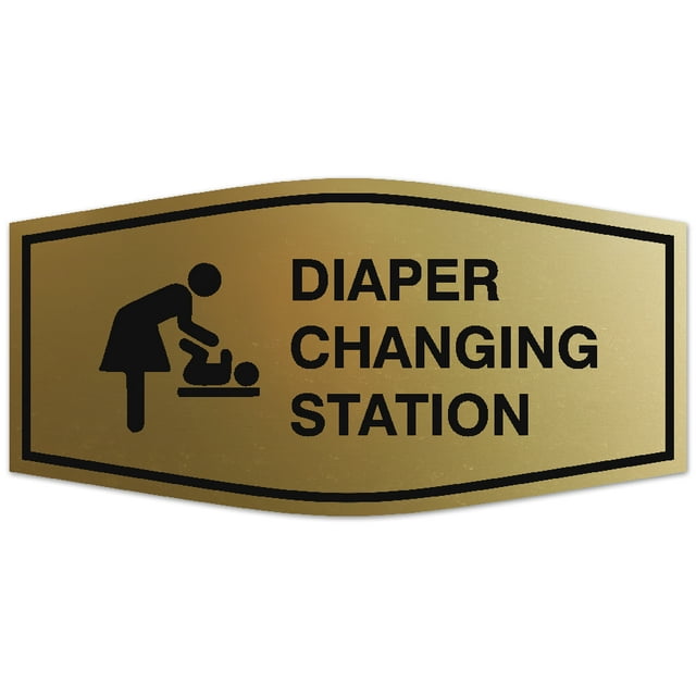 Signs ByLITA Fancy Diaper changing station Sign - Laser-Engraved ...