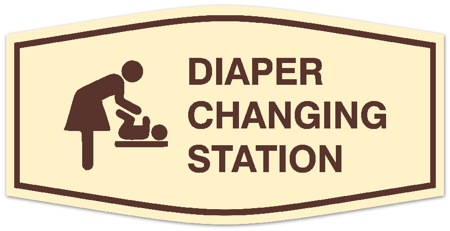 Signs ByLITA Fancy Diaper changing station Sign - Laser-Engraved ...