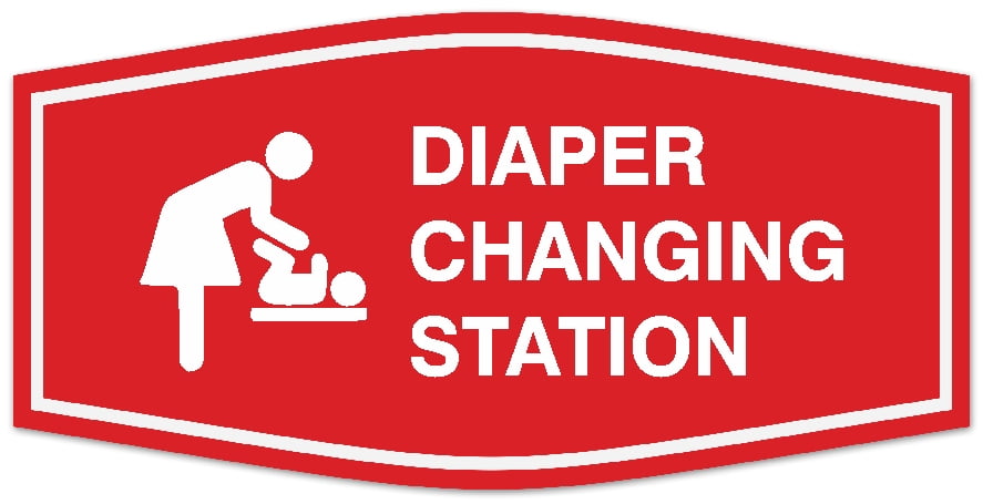 Signs ByLITA Fancy Diaper changing station Sign - Laser-Engraved ...