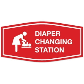 Signs ByLITA Classic Framed Changing Table Sign (Navy Blue / White ...