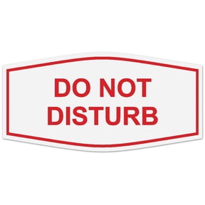 Portrait Round Please Do Not Disturb Sign (White/Red) - Large - Walmart.com