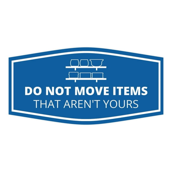 Signs ByLITA Fancy Do Not Move Items That Aren't Yours Sign (Blue ...