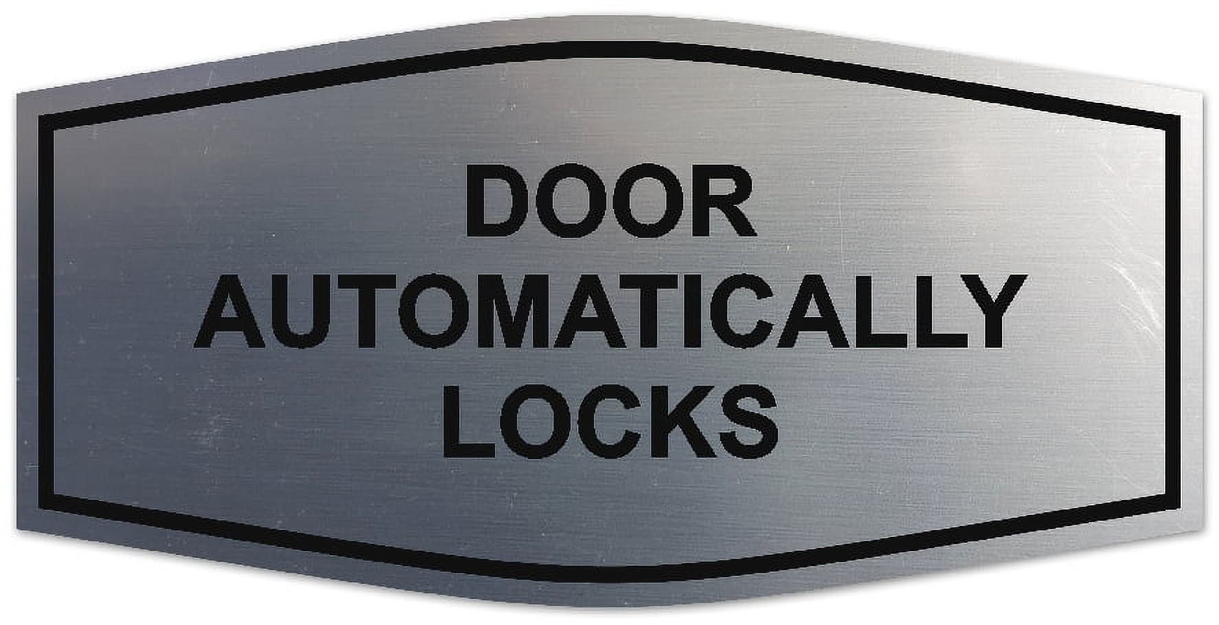 Signs ByLITA Fancy Door Automatically Locks Sign - Laser-Engraved ...