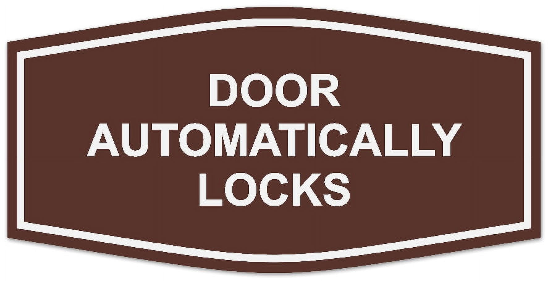 Signs ByLITA Fancy Door Automatically Locks Sign - Laser-Engraved ...