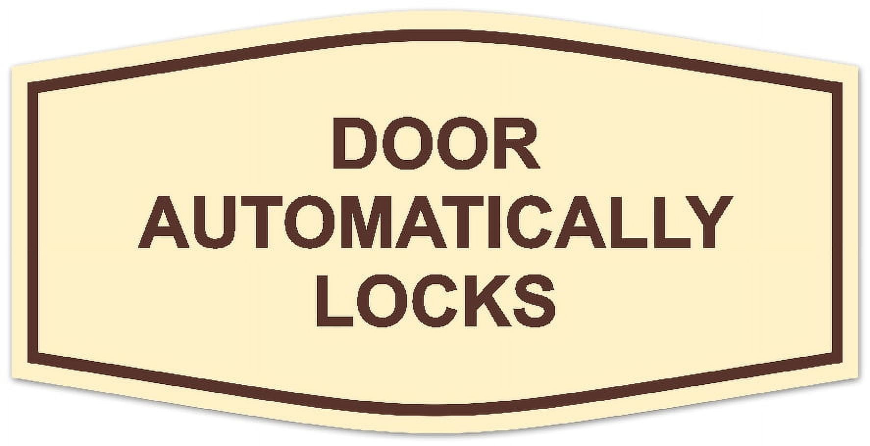 Signs ByLITA Fancy Door Automatically Locks Sign - Laser-Engraved ...