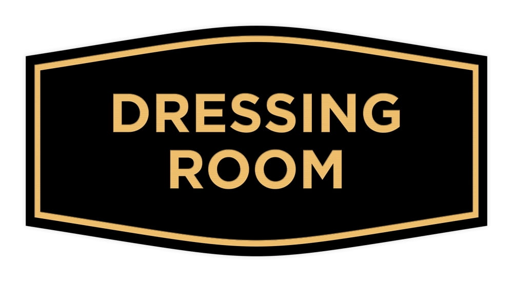 Signs ByLITA Fancy Dressing Room Sign (Black Gold) - Large - Walmart.com