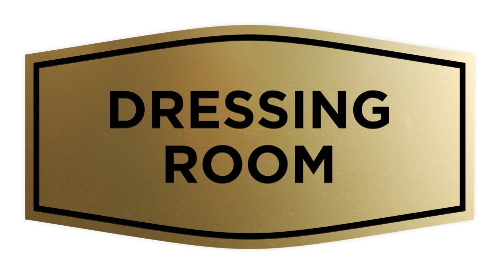 Signs ByLITA Fancy Dressing Room Sign (Brushed Gold) - Large - Walmart.com