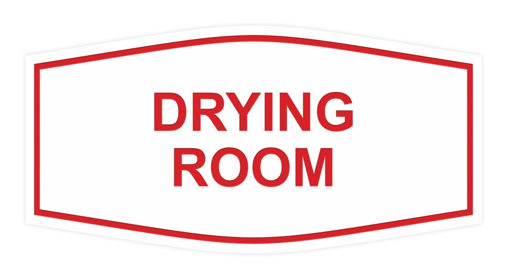 Signs ByLITA Fancy Drying Room Sign (White/Red) - Small - Walmart.com
