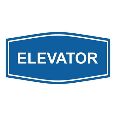 Signs ByLITA Designer Elevator Sign (Red) - Small - Walmart.com