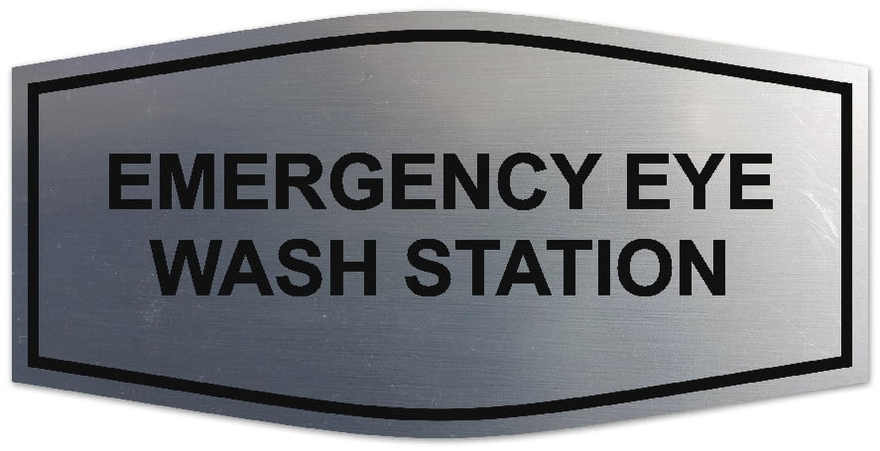 Signs ByLITA Fancy Emergency Eye Wash Station Sign - Laser-Engraved ...