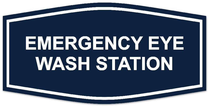 Signs ByLITA Fancy Emergency Eye Wash Station Sign - Laser-Engraved ...